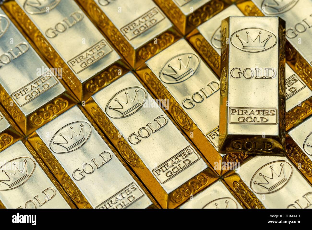 Top view of shiny gold bars stacked up in rows. Gold Bars 1000 grams ...