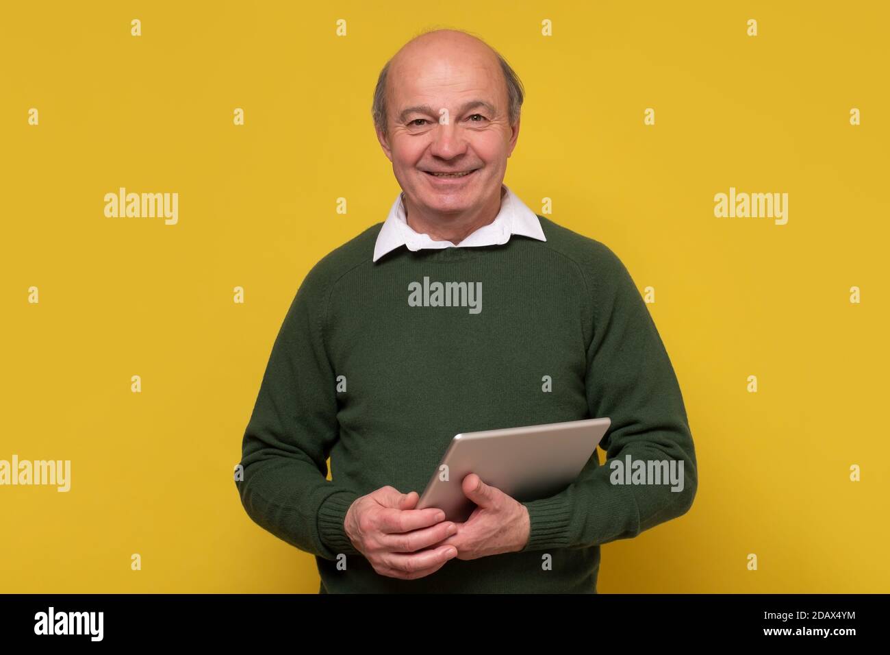 Bald man smiling hi-res stock photography and images - Alamy