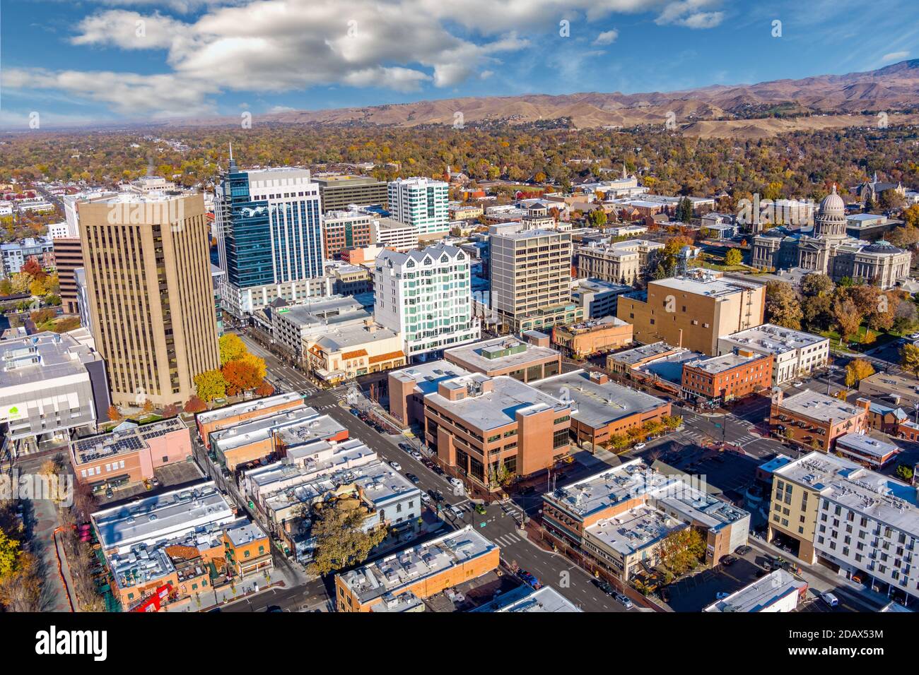 Boise as seen from the sky Stock Photo - Alamy