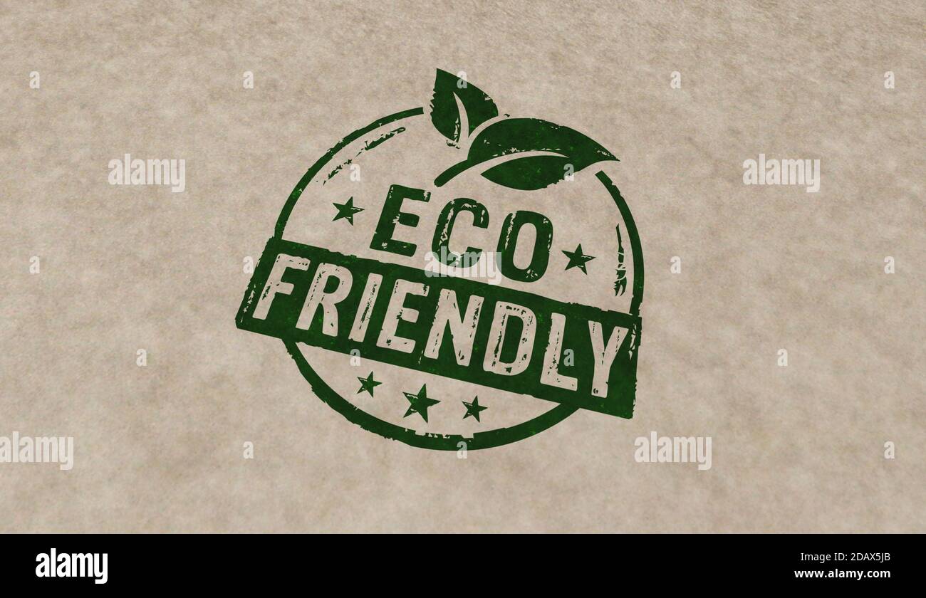 Eco friendly stamp icons in few color versions. Sustainable economy ...