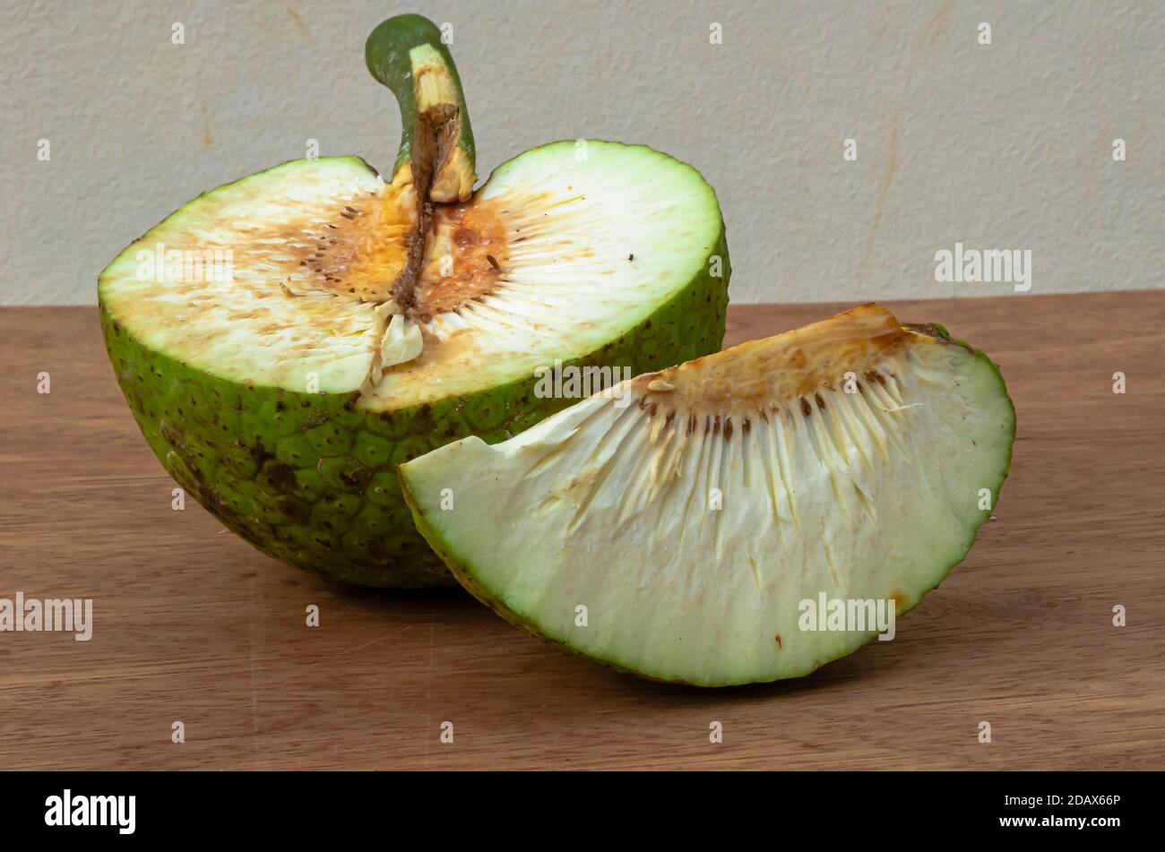 Closeup Of Cut Breadfruit Stock Photo - Alamy