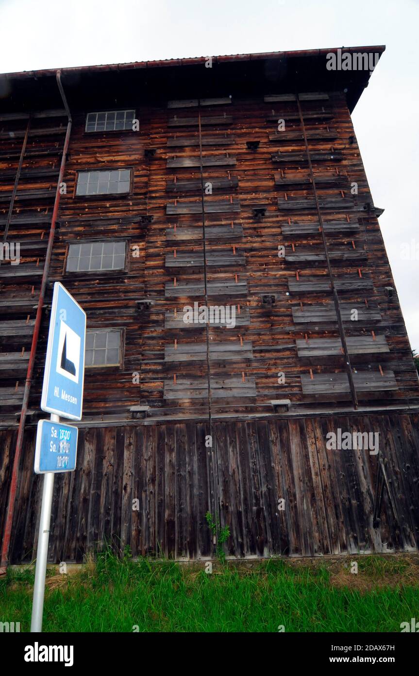 obsolete and abandoned industrial timber warehouse, a timber ...