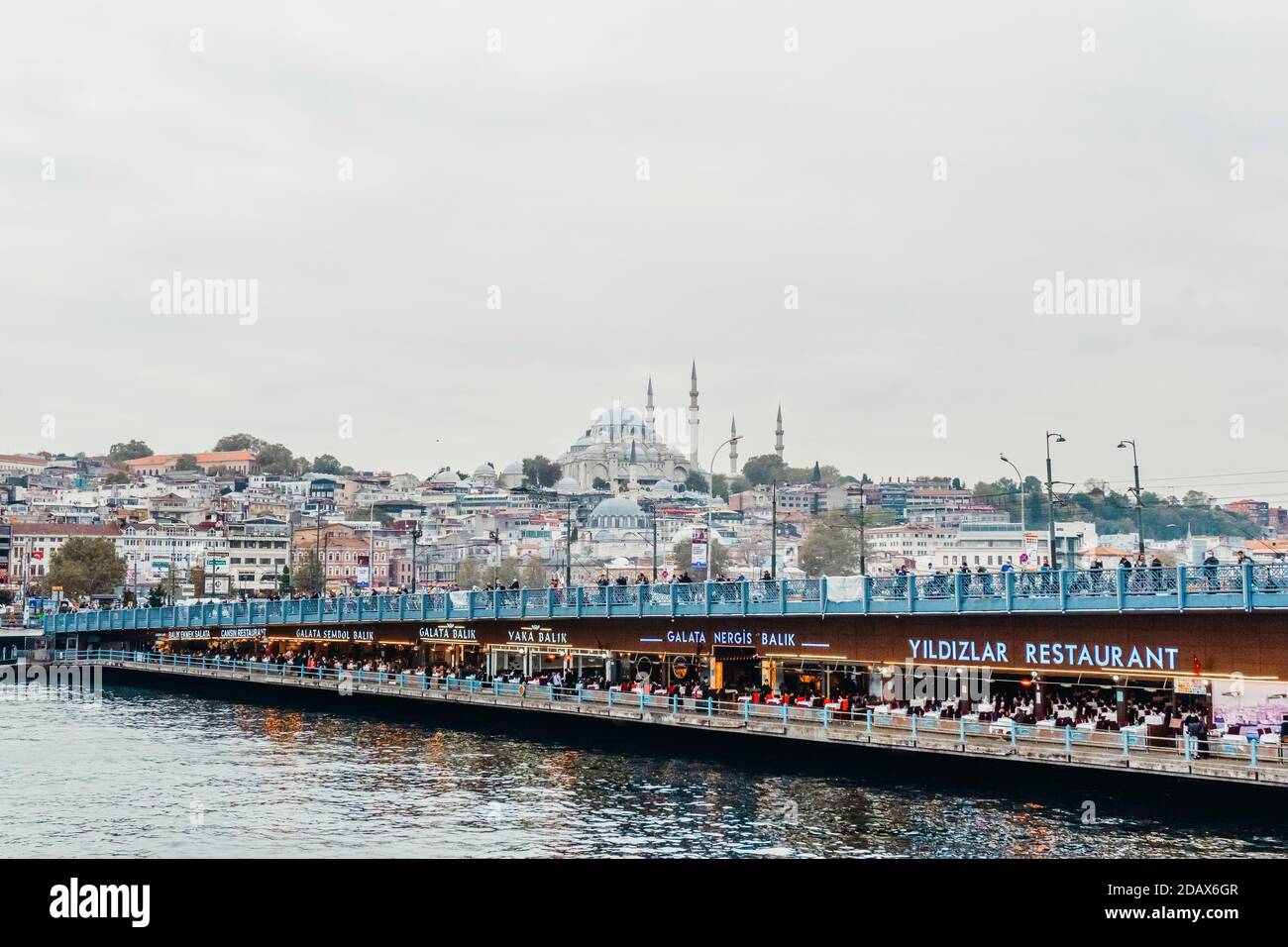 Panorama view of Istanbul with mosques and the Bosphorus. Attractions ...