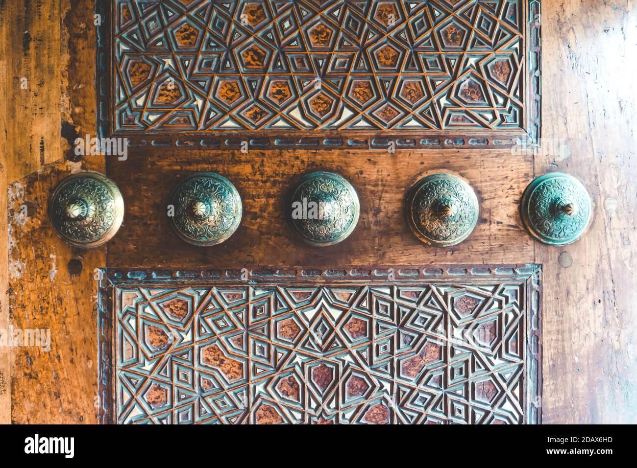 Islamic pattern on the wood wall of the Muslim mosque. Islamic wood ...