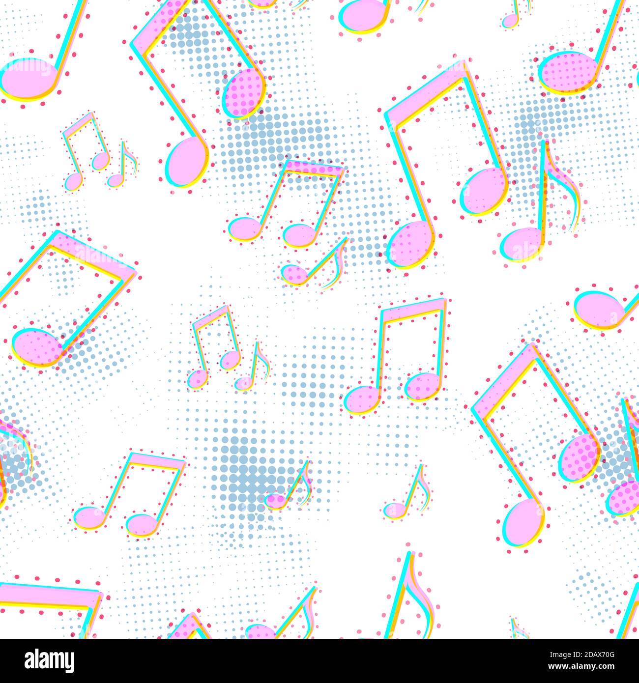 Colorful music icons, sound media seamless pattern Stock Vector Image ...