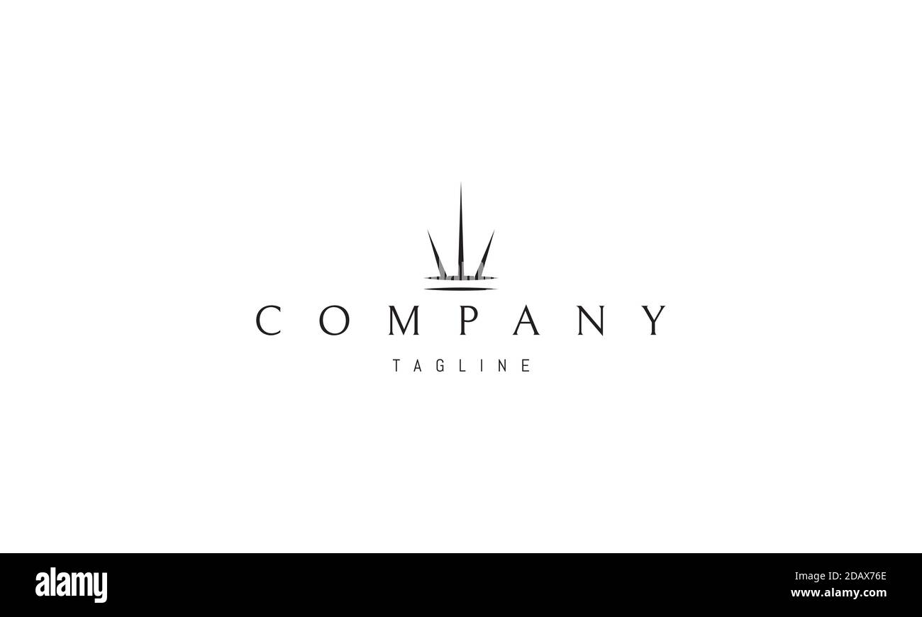 Vector logo on which an abstract image of a crown with three rays Stock ...