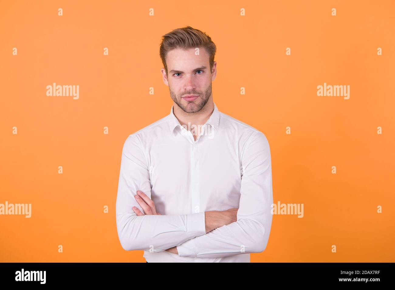 Clerical and middle chain management. Menswear formal style. Guy ...