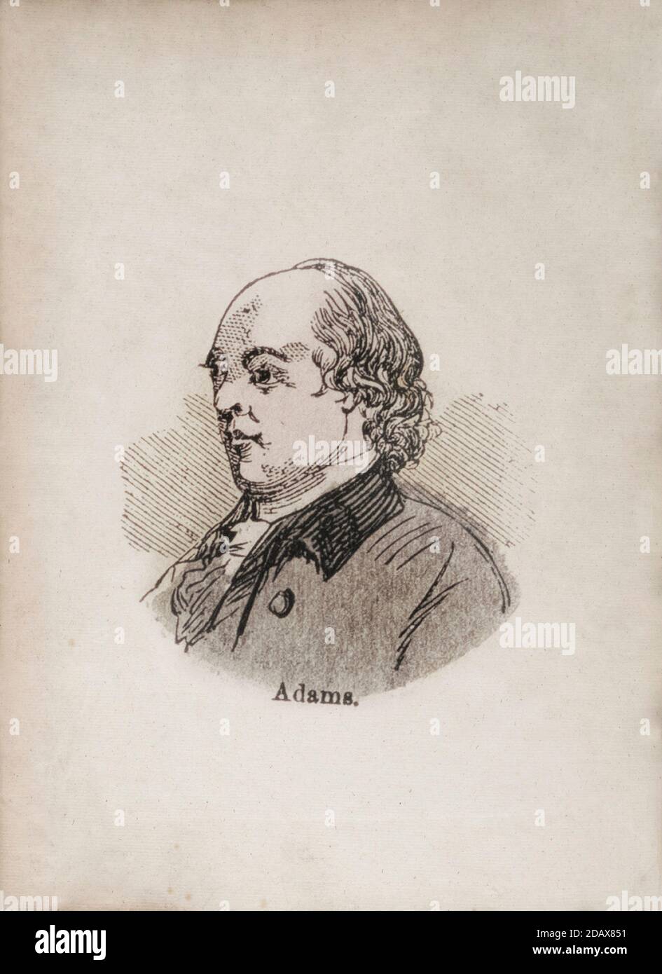 Portrait of president of John Adams. John Adams (1735 – 1826) was an ...