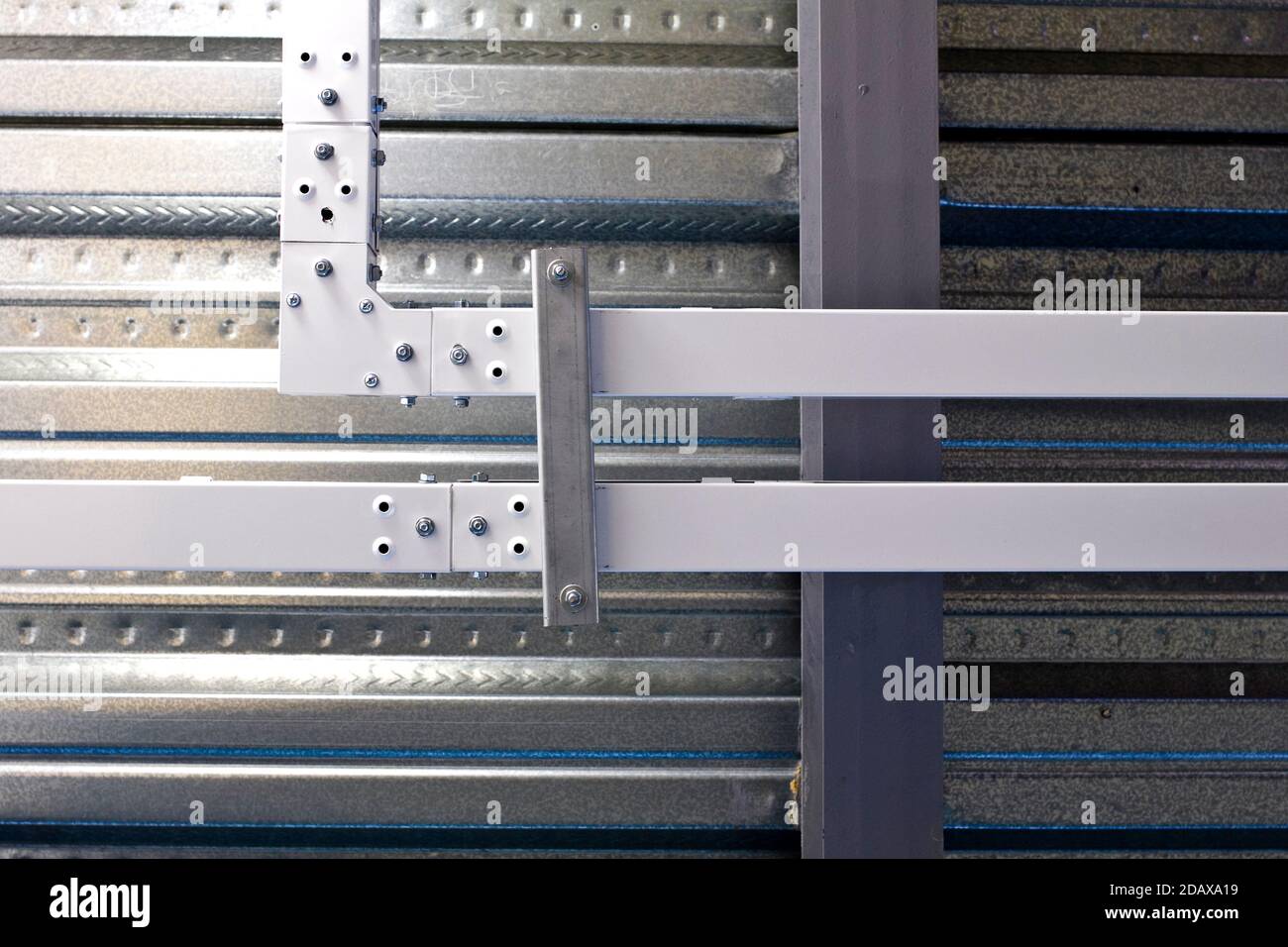 White metal channel for cable laying Stock Photo - Alamy
