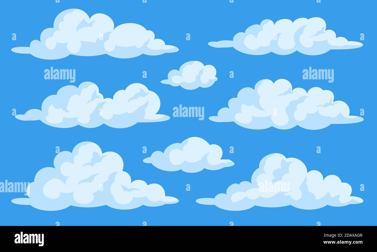 Set of cartoon clouds Stock Vector Image & Art - Alamy