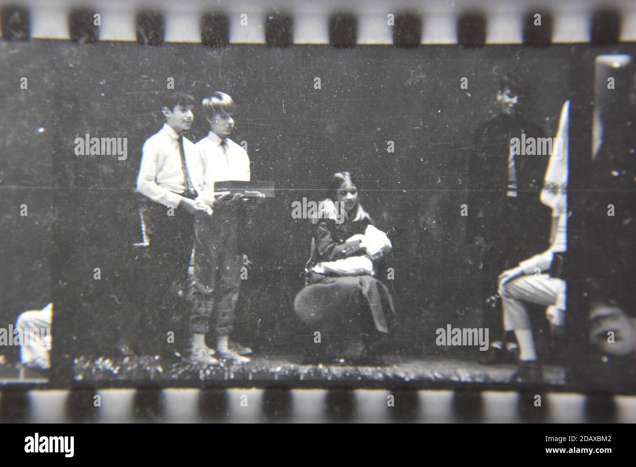 Fine 1970s vintage black and white photography of kids performing in a ...