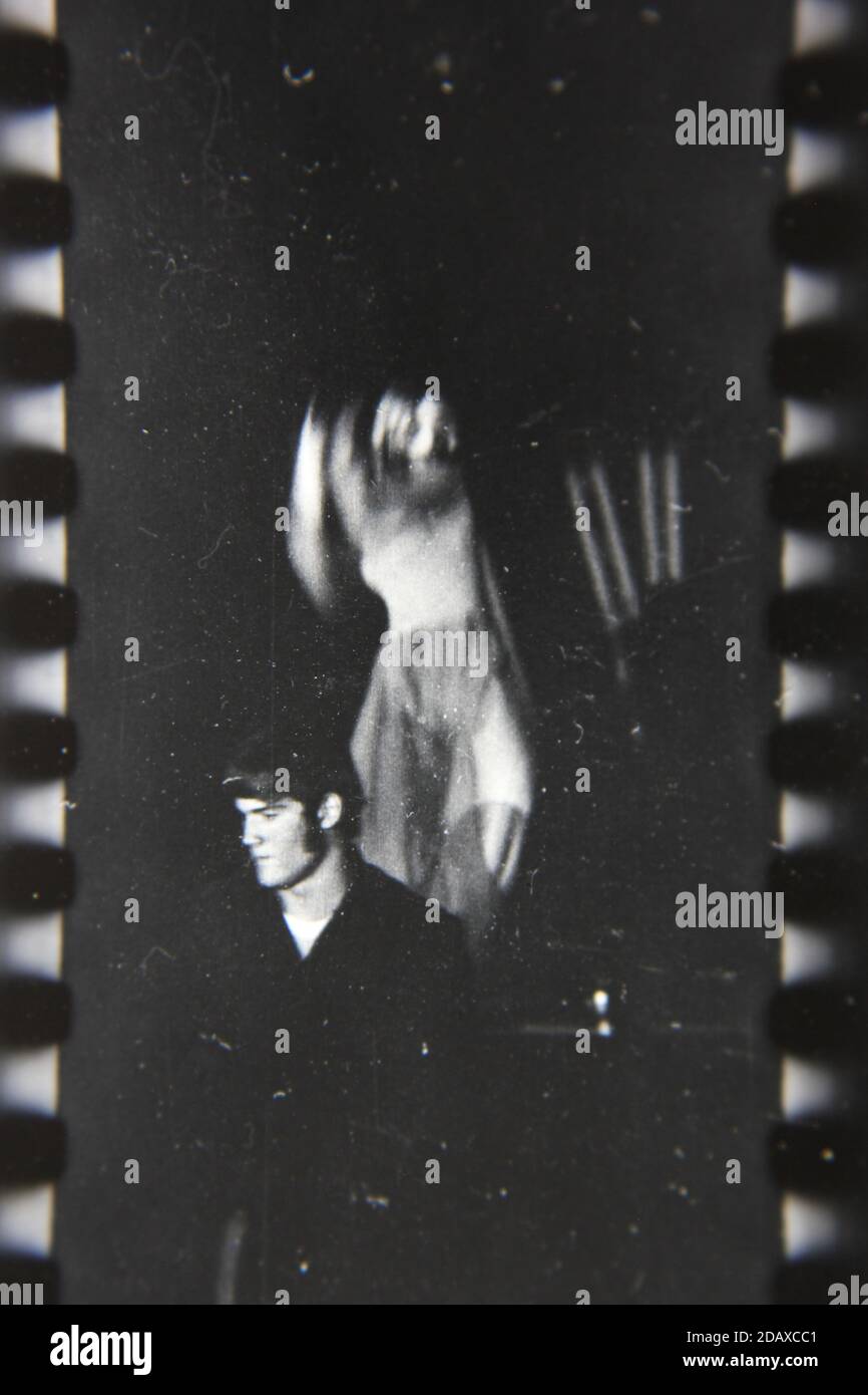 Fine 1970s vintage black and white photography of a stage performance ...