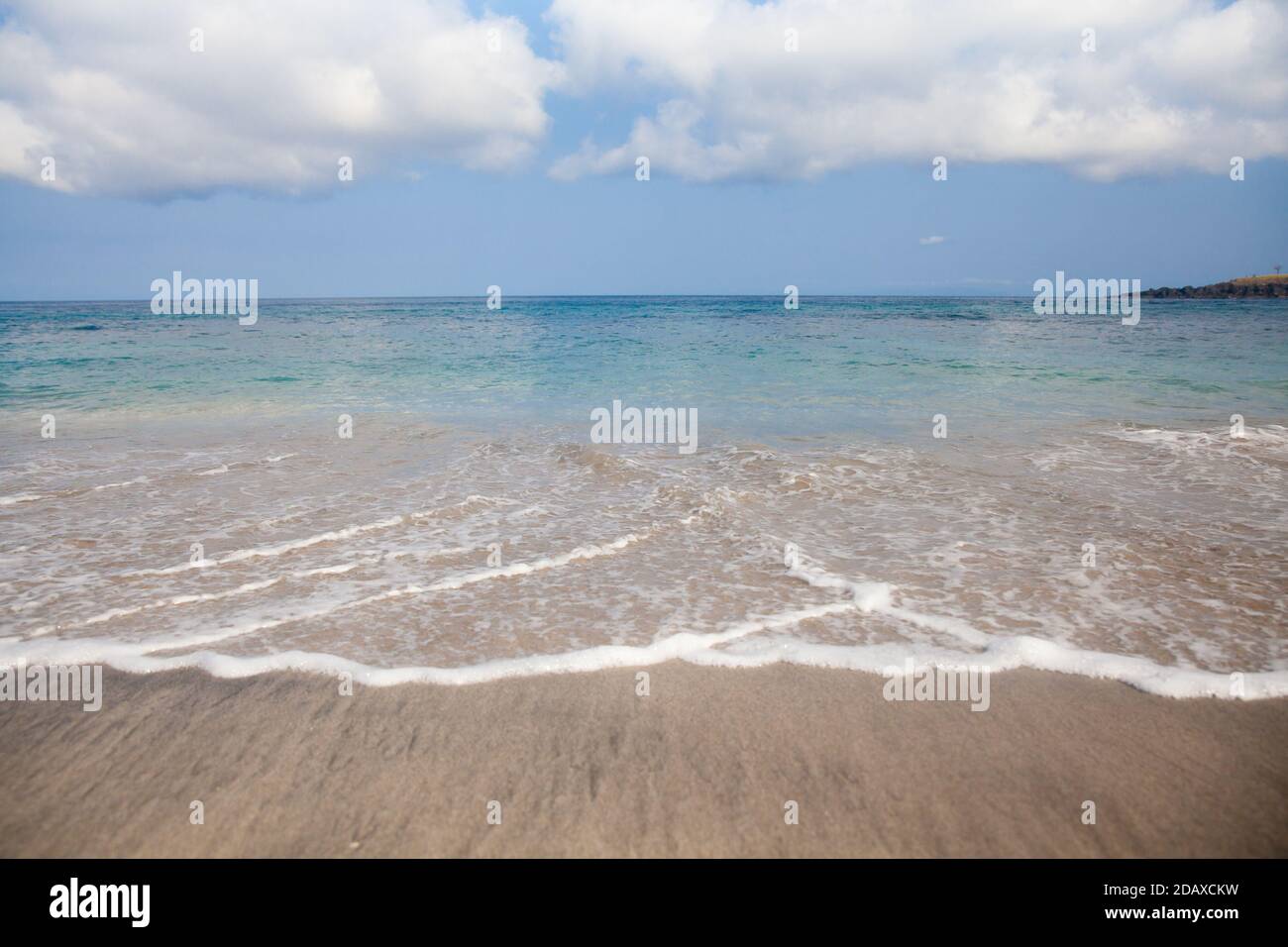 landscape picture of beautiful sea beach,white sand and white wave ...