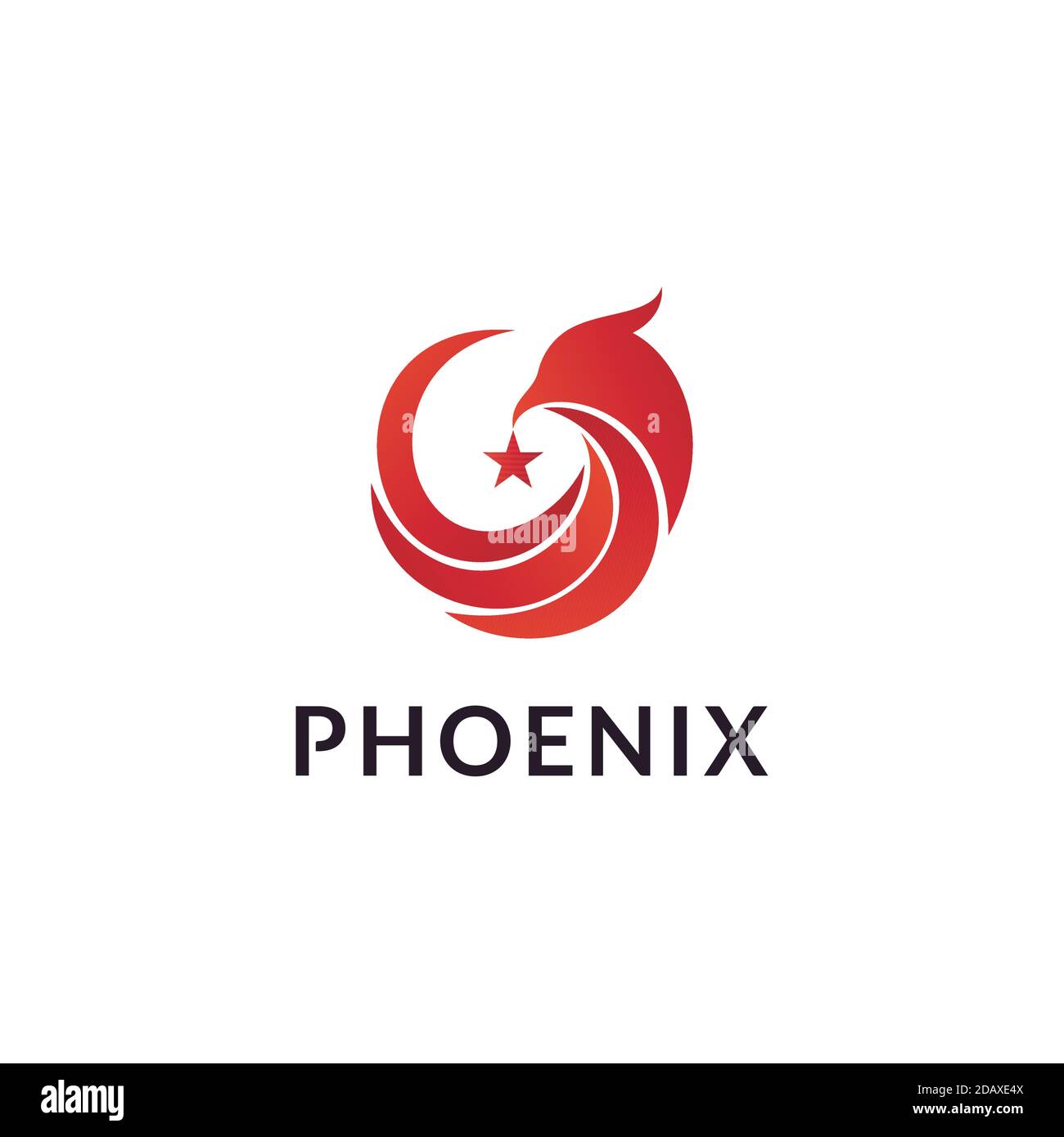 Phoenix bird star logo Cut Out Stock Images & Pictures - Alamy
