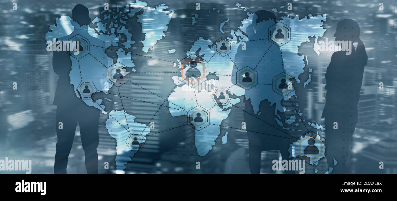 Global Outsourcing Resources Business Internet Technology Concept On ...