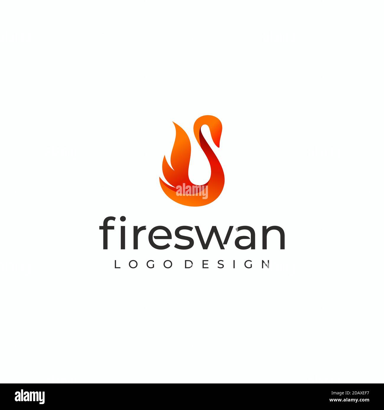 Fire swan logo, Creative fire orange abstract swan logo design Stock ...