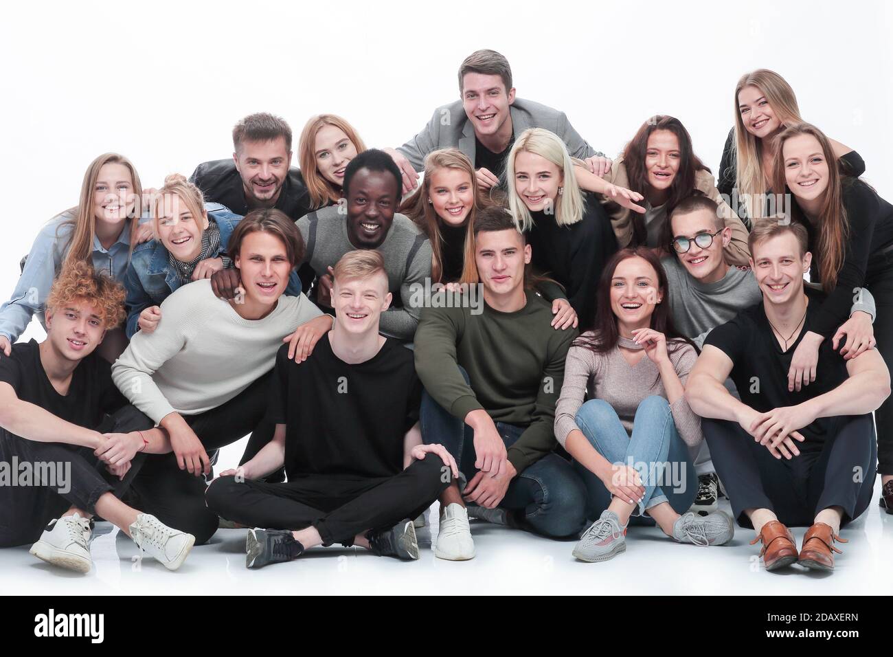 big group of friends hugging each other Stock Photo - Alamy