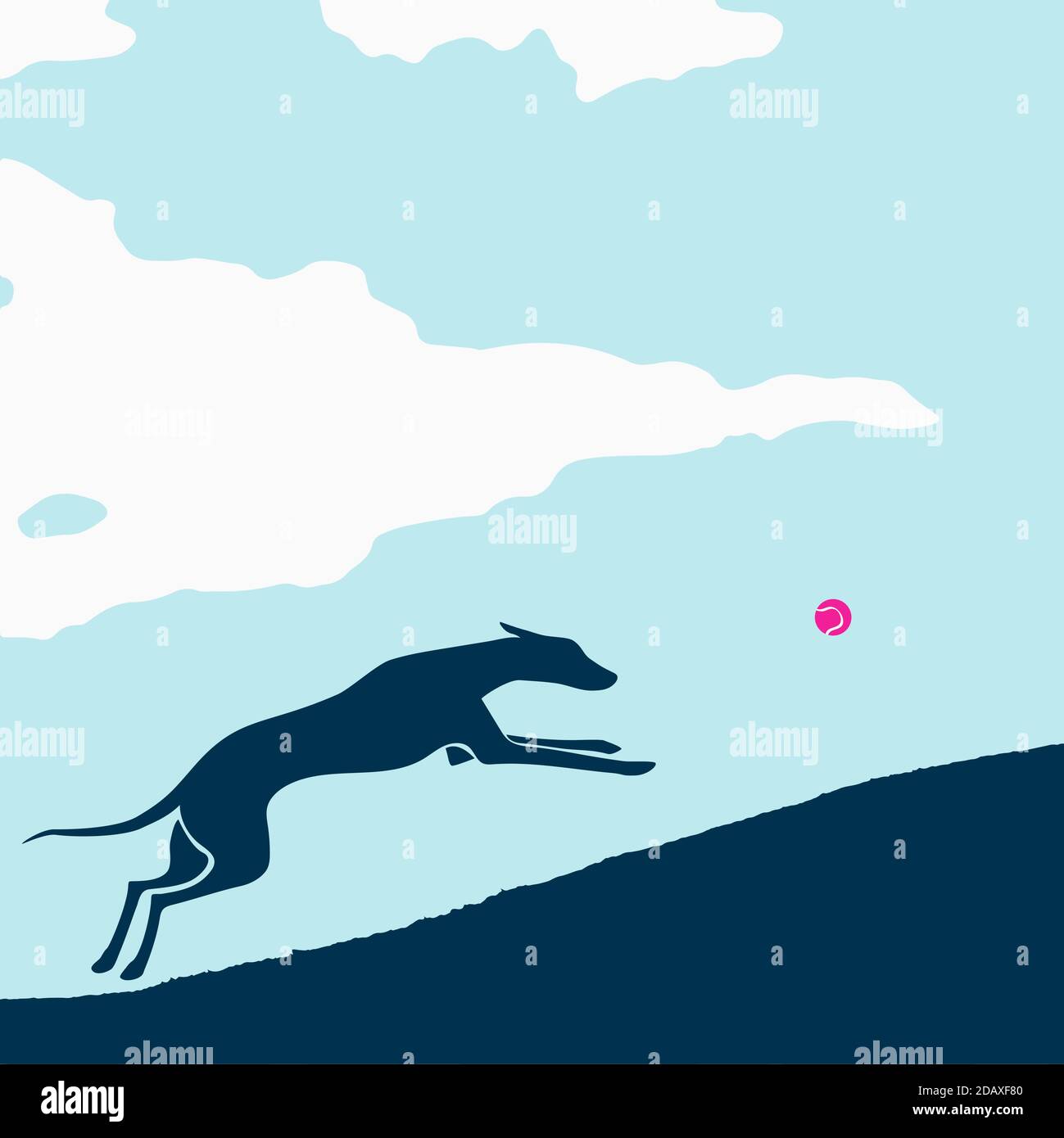 Greyhound run icon cartoon hi-res stock photography and images - Alamy