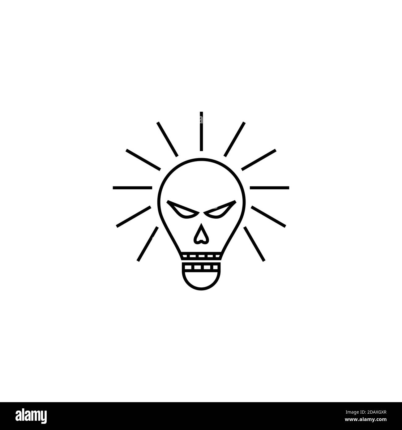 Human skull with light bulb hi-res stock photography and images - Alamy