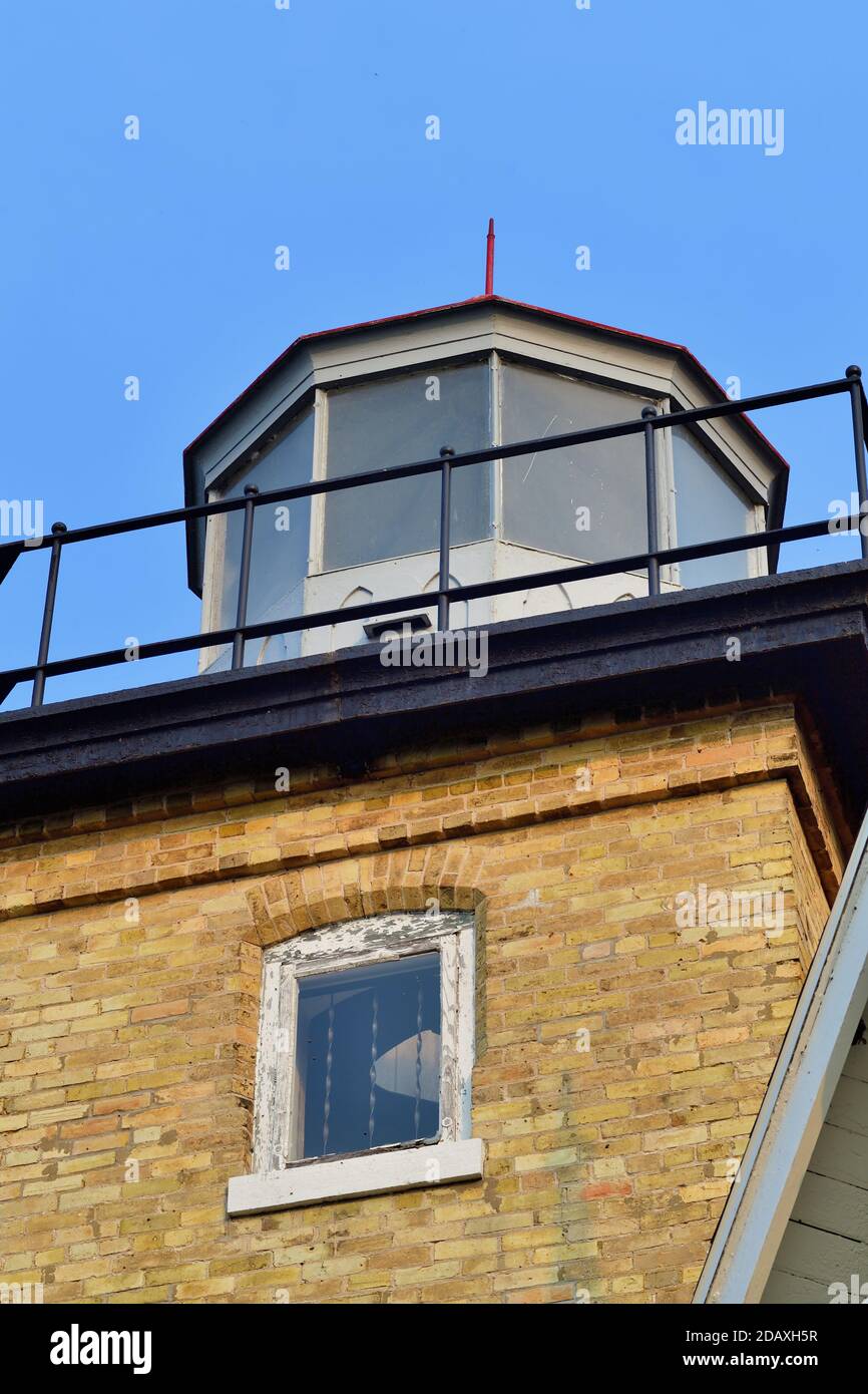 Fish Creek, Wisconsin, USA. The Eagle Bluff Light or Eagle Bluff ...