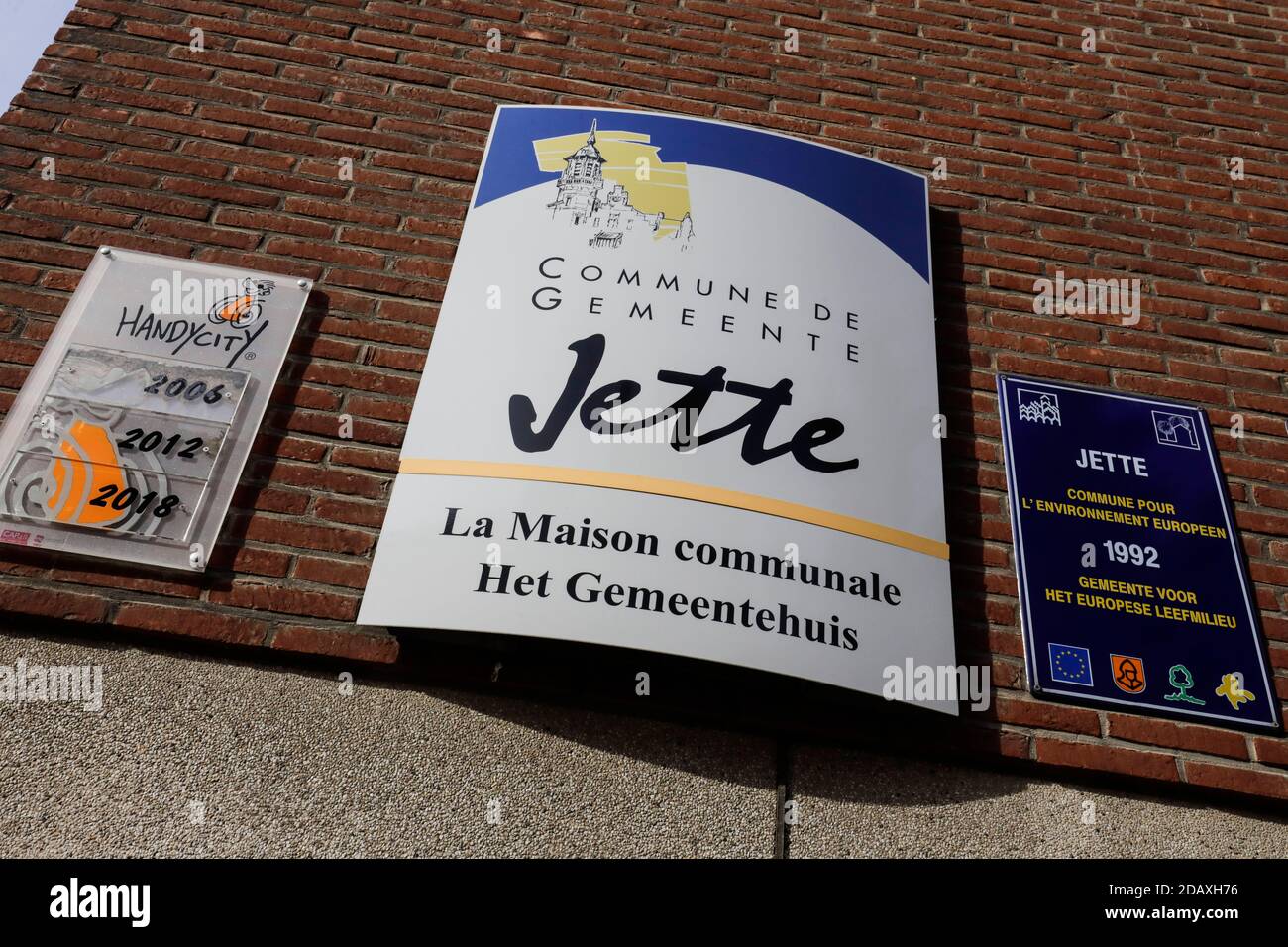 Illustration shows the name of the Jette municipality, Thursday 20 ...