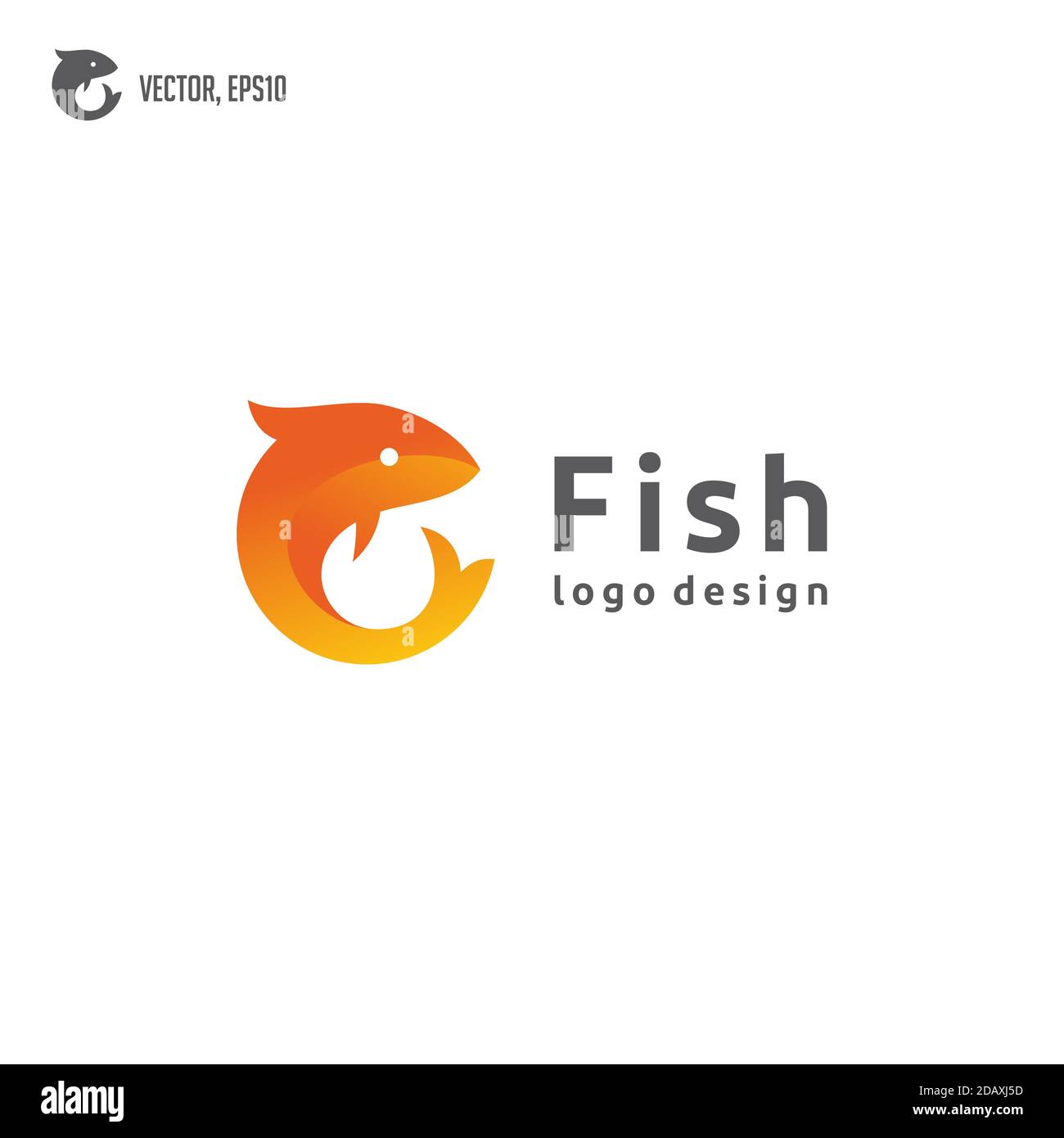 Circular fish logo design vector Stock Vector Image & Art - Alamy