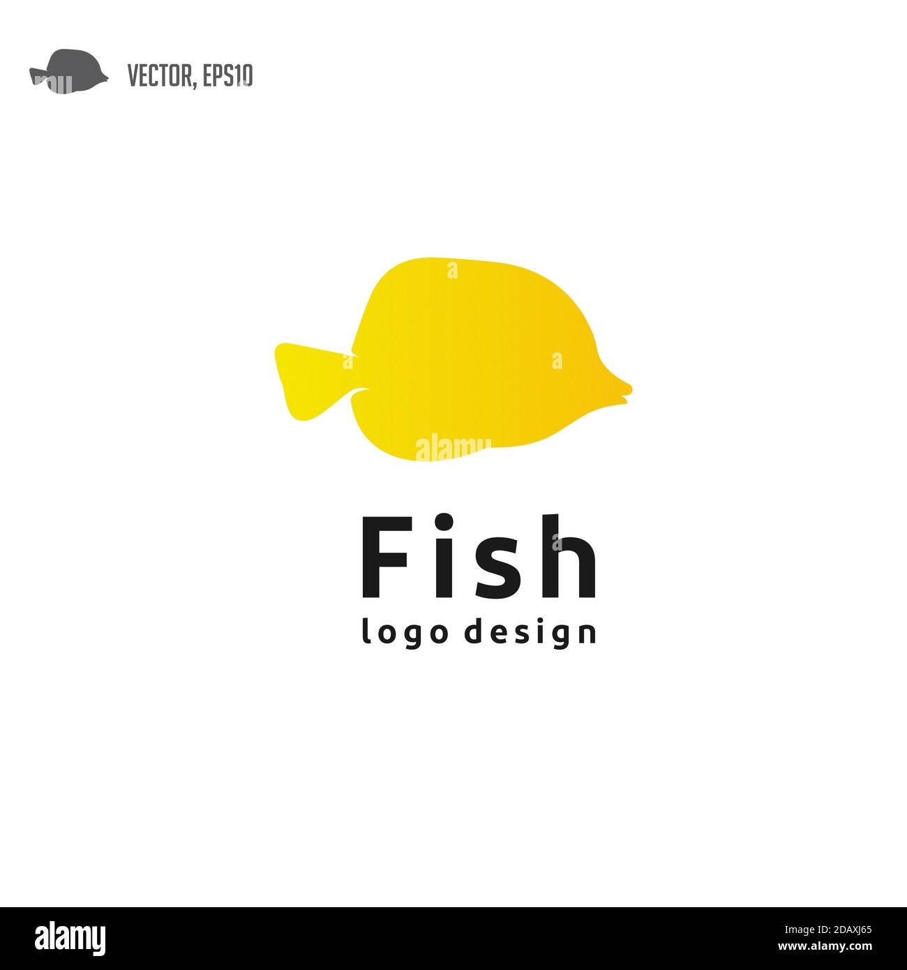 Yellow Underwater Tropical Fishes Logo Design Stock Vector Image & Art ...