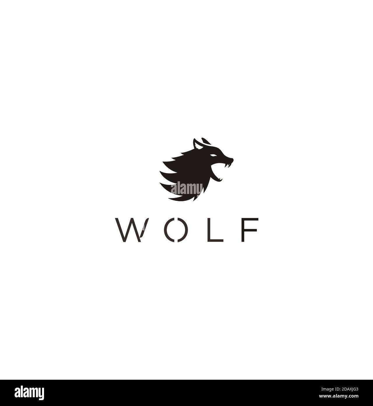 wolf head logo design vector Stock Vector Image & Art - Alamy