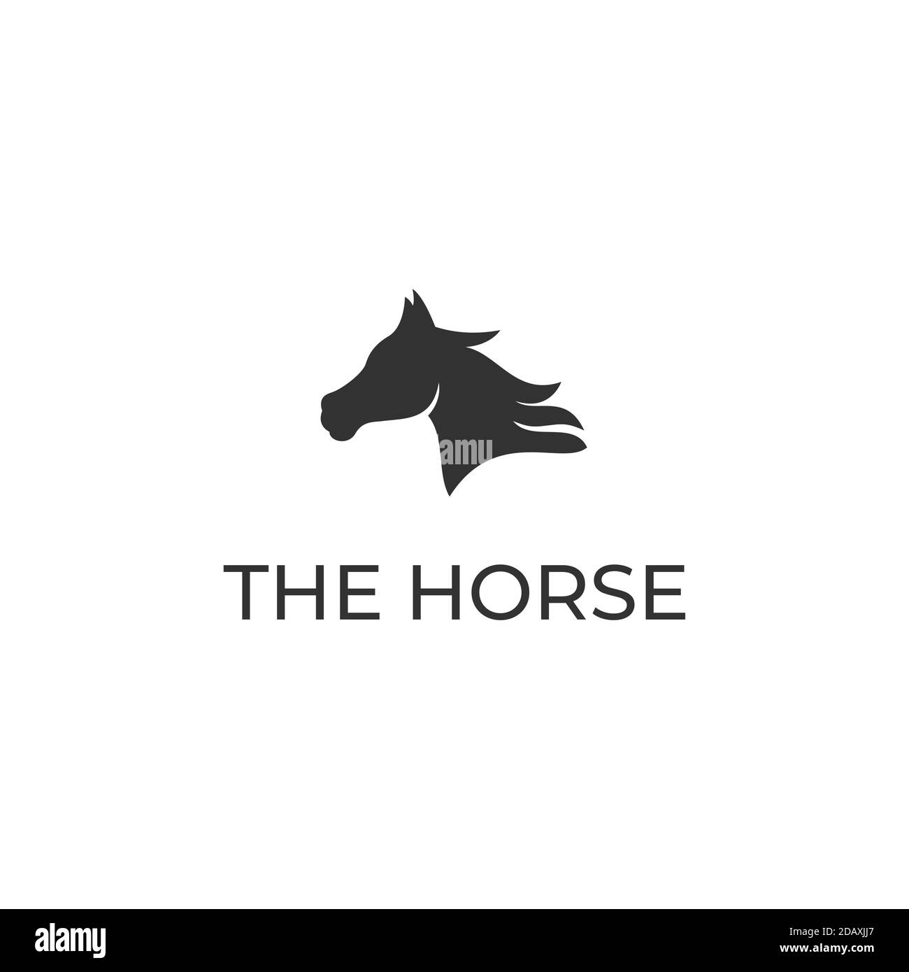 horse back, ass view back side horse logo design Stock Vector Image ...