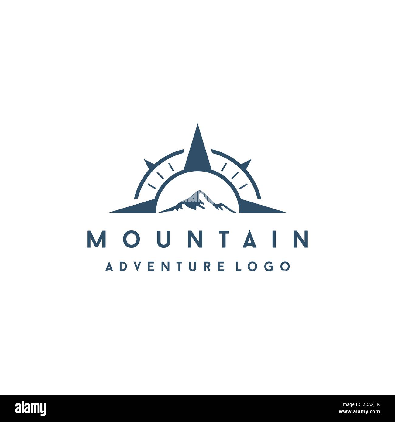 Compass with mountain logo design Stock Vector Image & Art - Alamy