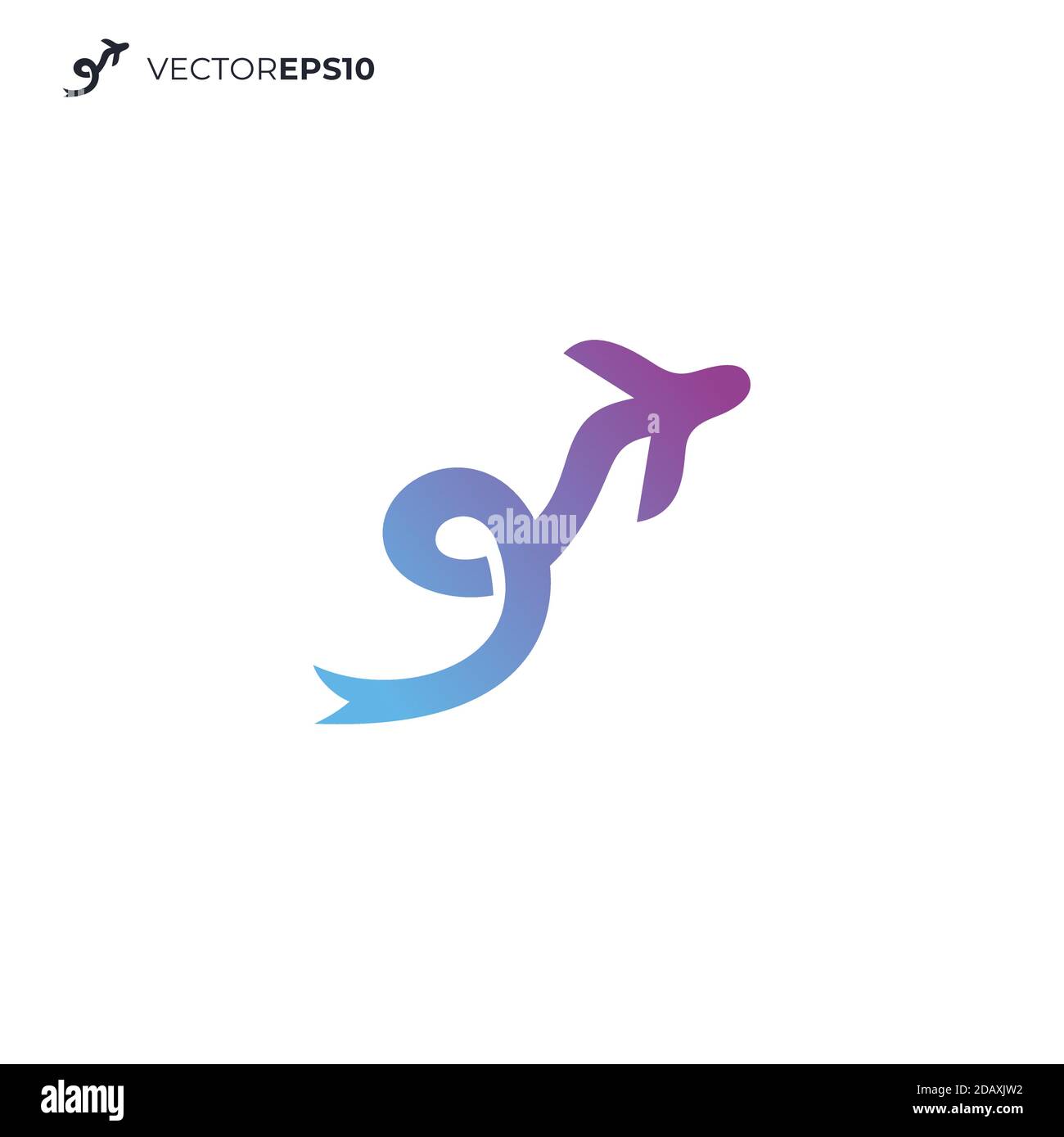 plane and ribbon logo design vector Stock Vector Image & Art - Alamy