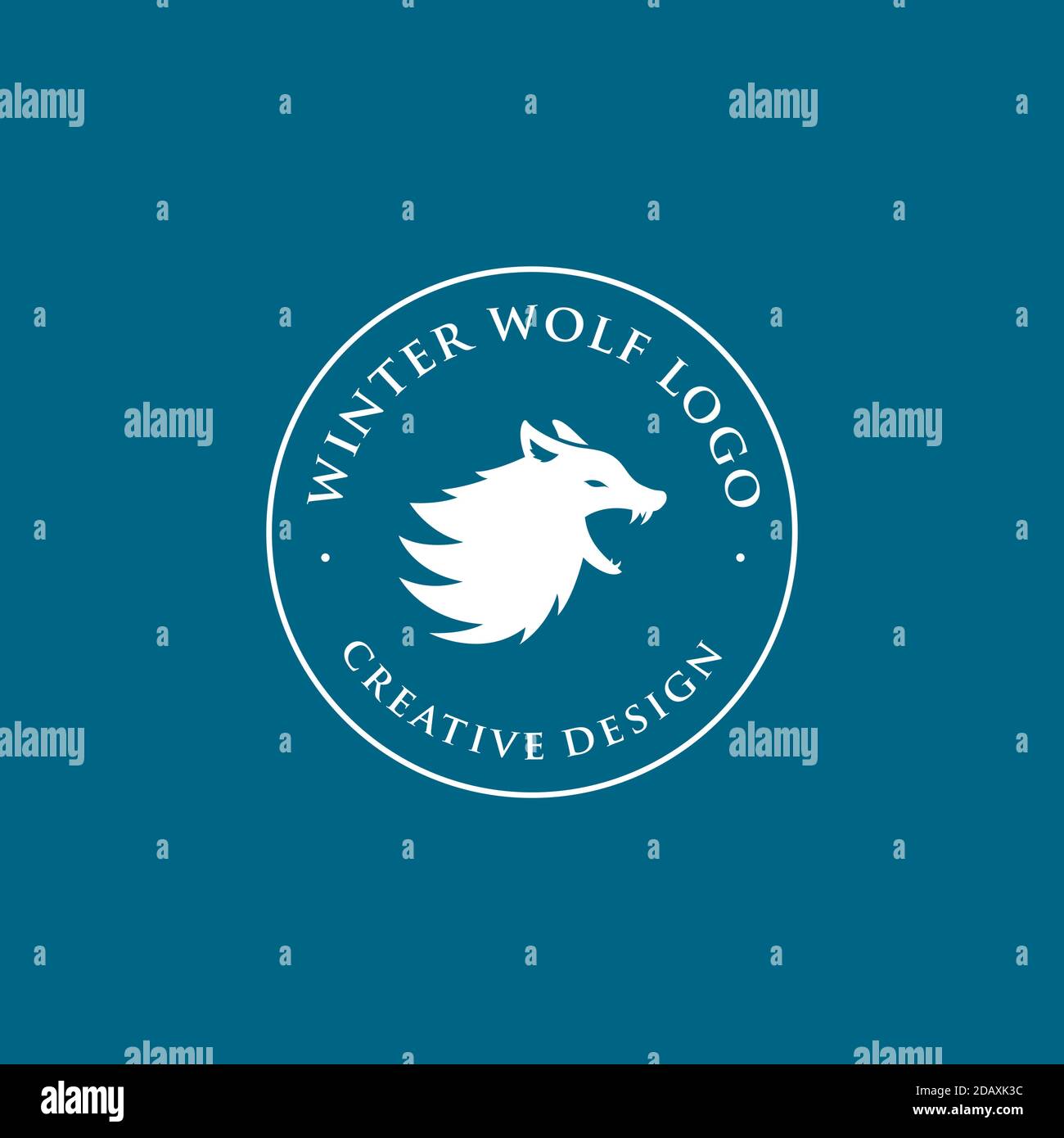 Vintage Silhouette Wolf badge emblem for winter logo design inspiration ...