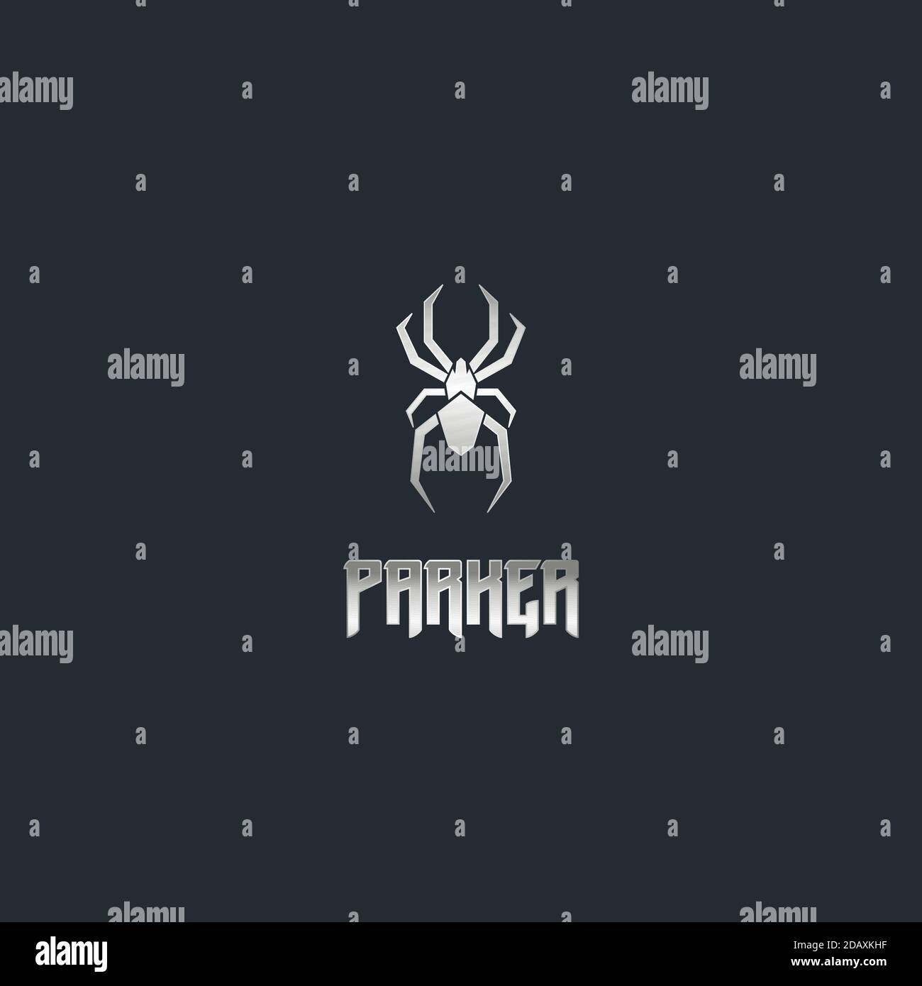 spider logo with Silver metallic design vector Stock Vector Image & Art ...