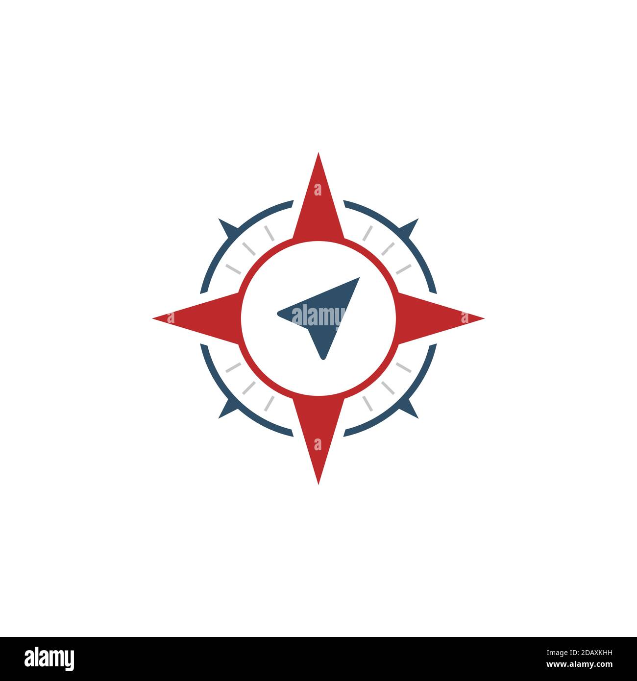 Compass with navigation logo design Stock Vector Image & Art - Alamy