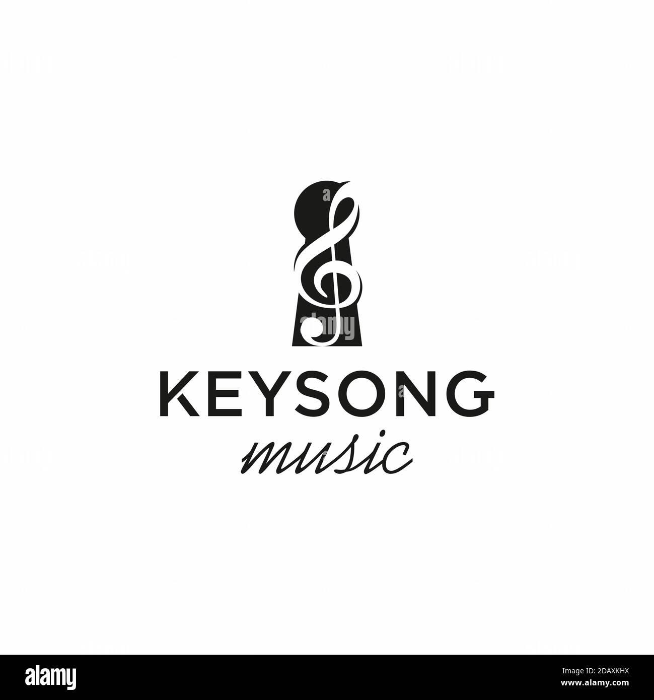 Keyhole with music logo design Stock Vector Image & Art - Alamy