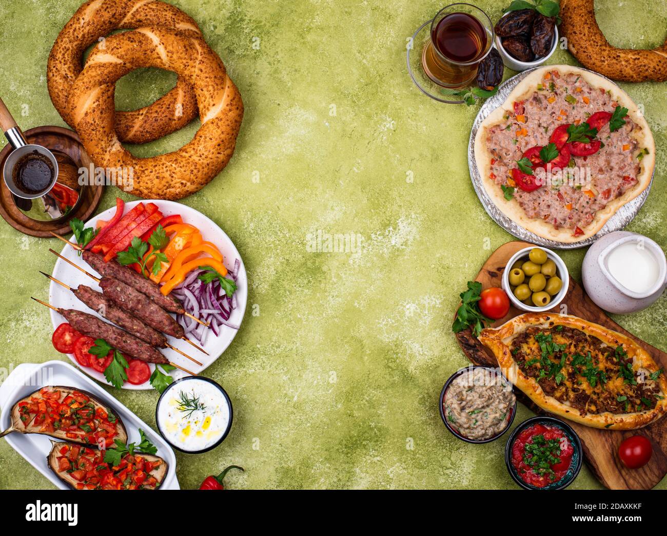 Traditional Turkish or Middle eastern dishes Stock Photo - Alamy