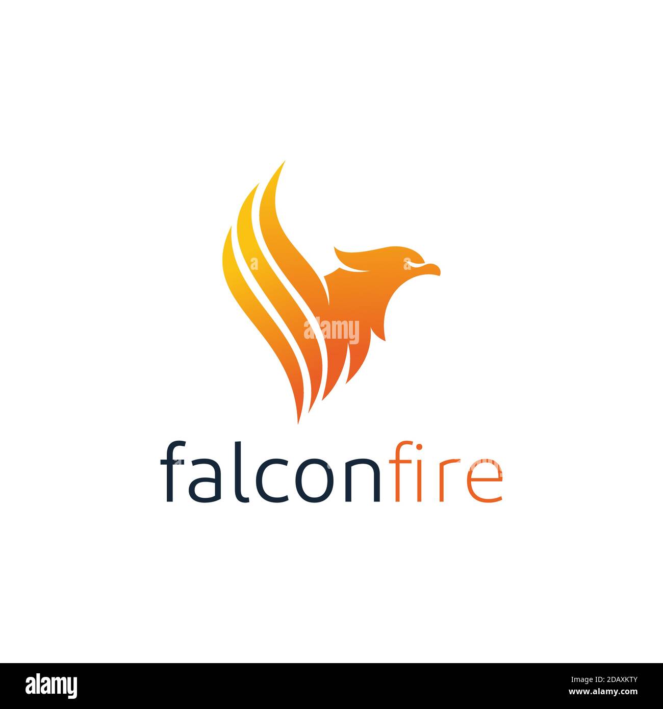 Eagle with fire flame logo design Stock Vector Image & Art - Alamy