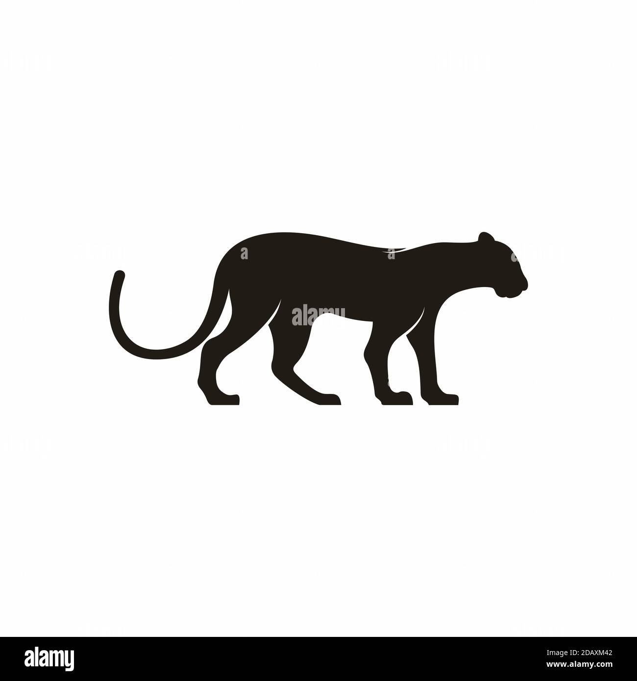 Silhouette Leopard logo design vector Stock Vector Image & Art - Alamy