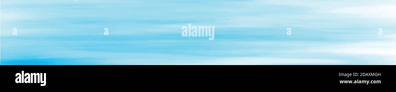 Realistic blue watercolor panoramic texture on white background ...