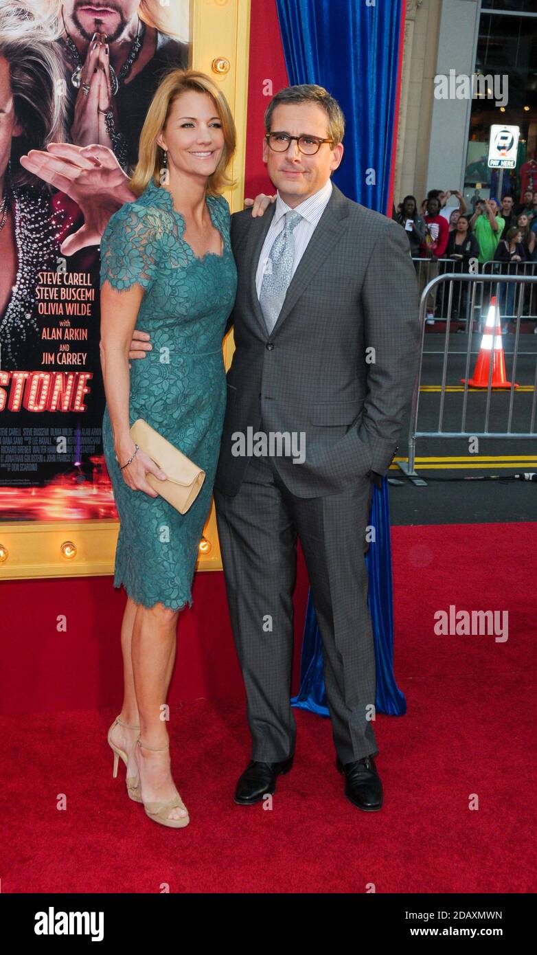 Nancy Carell and actor Steve Carell at Premiere of The Incredible Burt ...