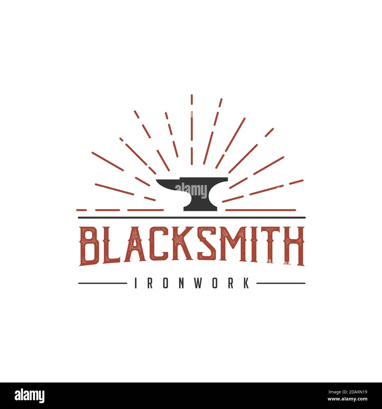 Vintage retro hipster Blacksmith Iron Anvil Foundry logo design Stock Vector Image & Art - Alamy