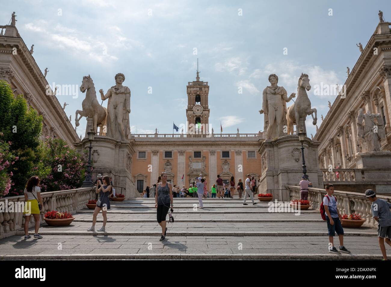 Rome, Italy - June 23, 2018: Panoramic view of Capitolium or Capitoline ...