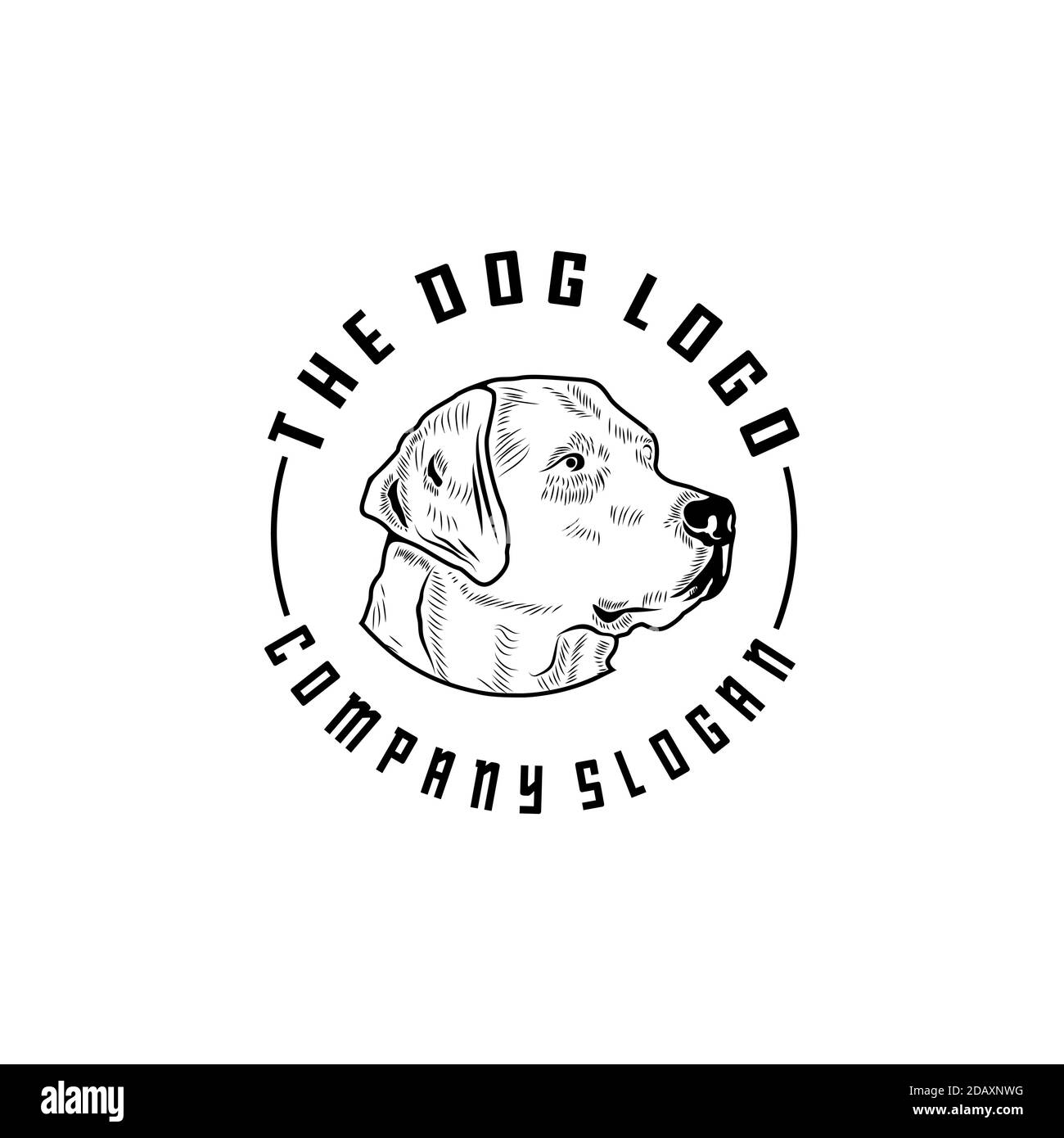 Vintage Dog Stamp Label logo design Stock Vector Image & Art - Alamy