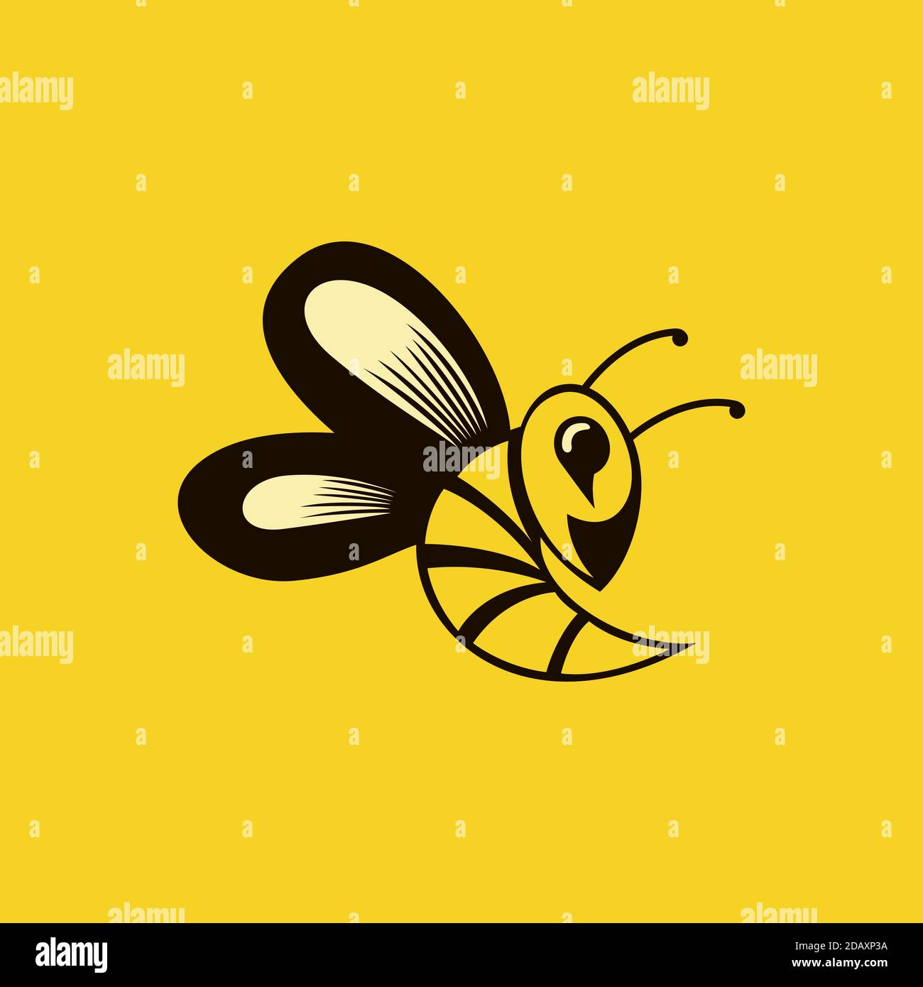 bee mascot logo design vector with modern illustration concept style ...