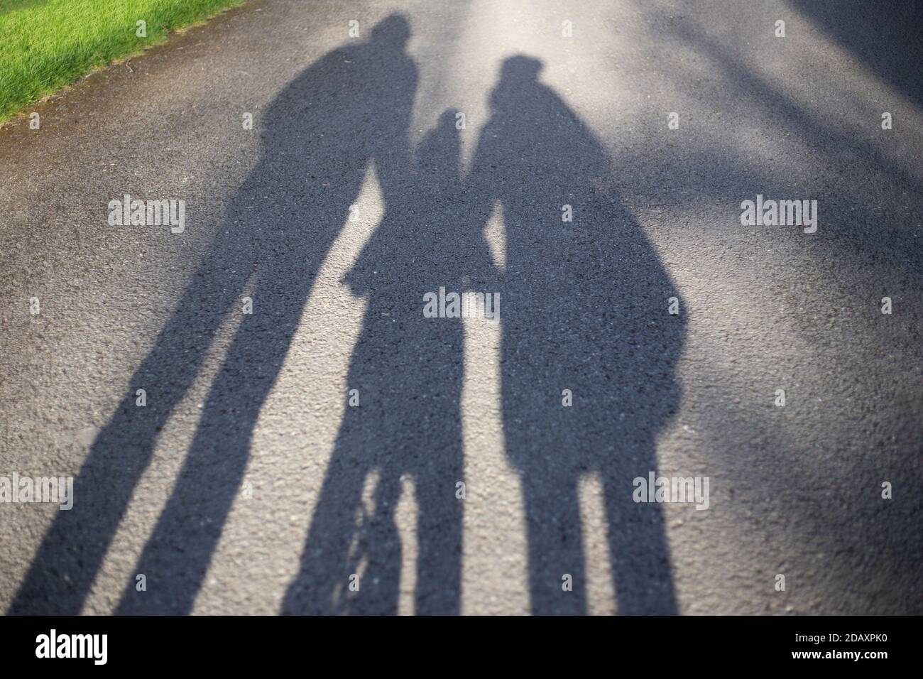 Silhouette happy family father mother daughter hi-res stock photography ...