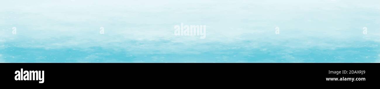 Realistic blue watercolor panoramic texture on white background ...