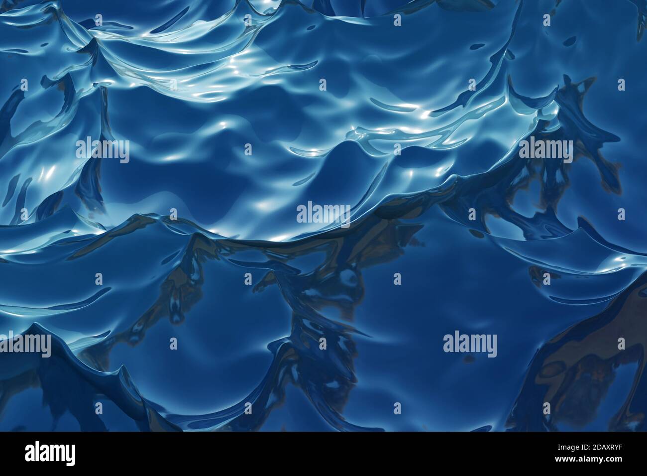 Water background 3d render. Deep blue with waves Stock Photo - Alamy