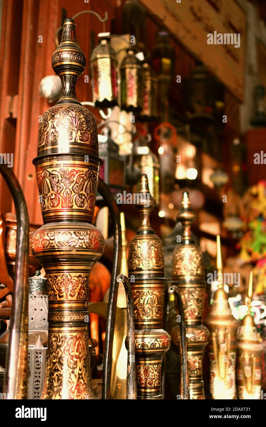 Old Arabic metal pitcher Stock Photo - Alamy