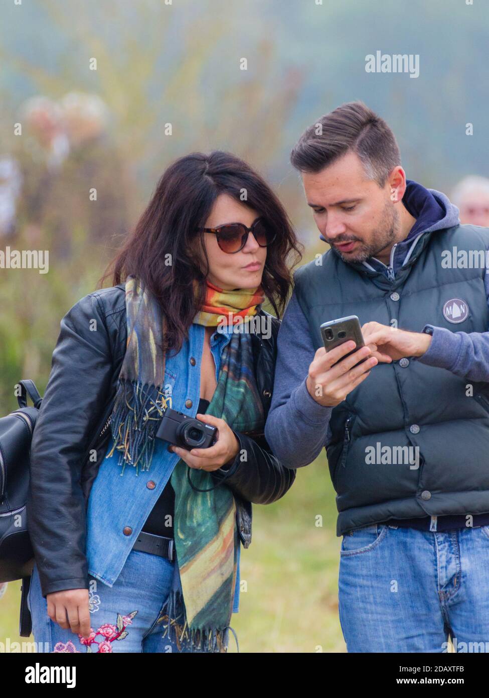 Portrait of pople at airshow Stock Photo - Alamy