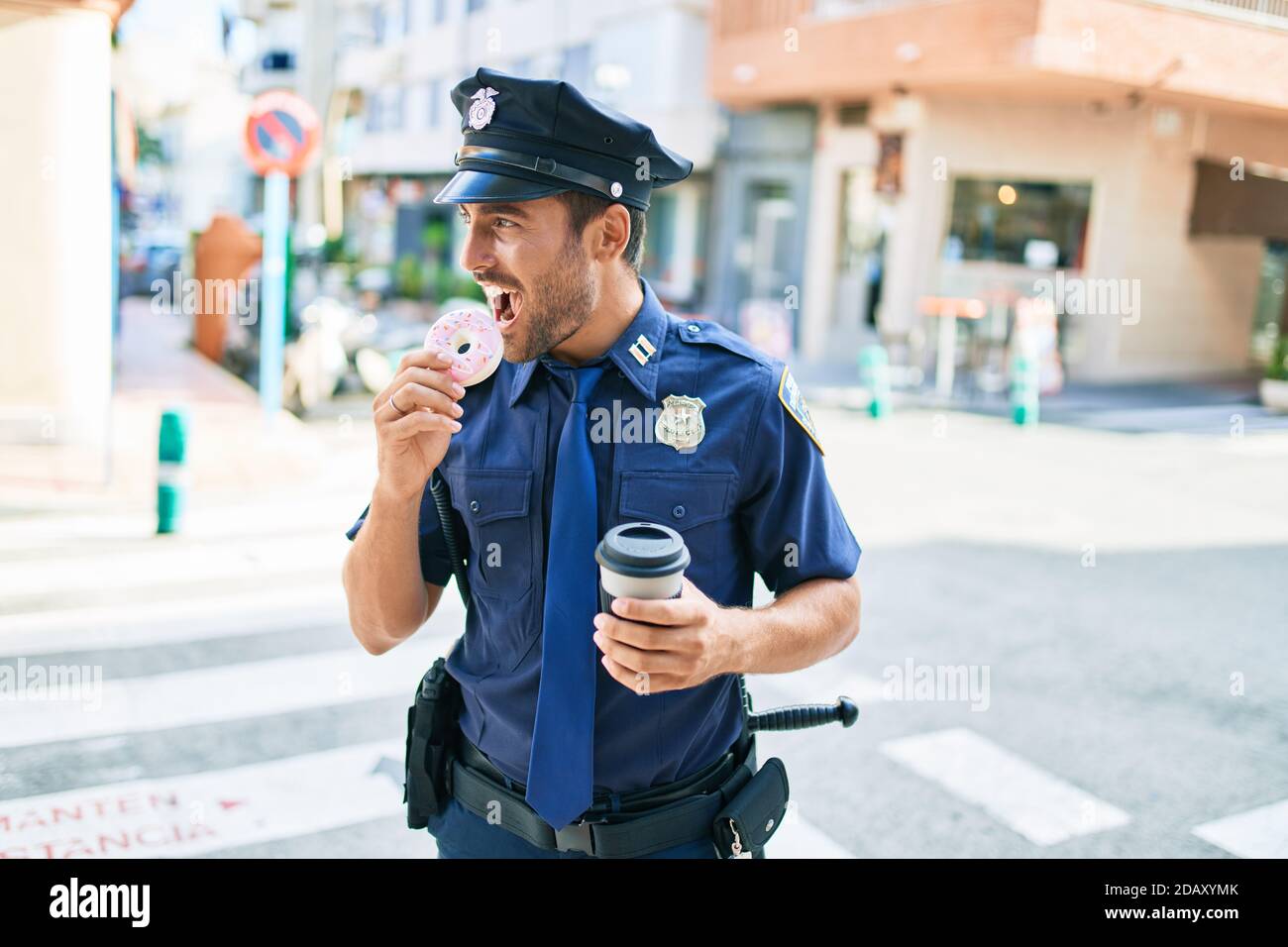 Smiling standing food and drink uniform authority hi-res stock ...